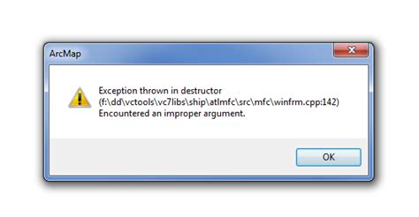 Arcmap 1022 Exception Thrown In Destructor Esri Community