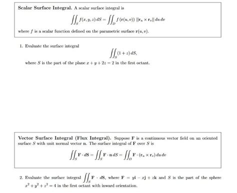 solved scalar surface integral a scalar surface integral is