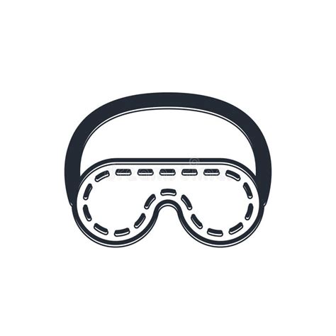 Black Eye Sleep Mask Icon Isolated On White Background Vector Stock