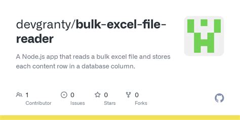 Github Devgrantybulk Excel File Reader A Nodejs App That Reads A