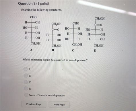 Solved Question 7 1 Point Examine The Following Structure