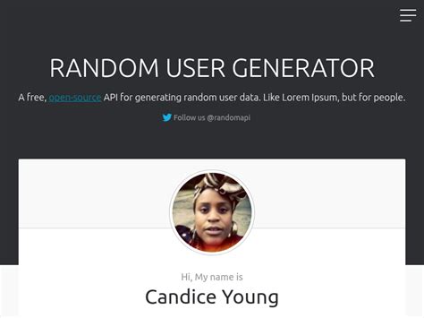 Random User Api Api Details