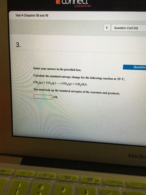 Solved Calculate The Standard Entropy Change For The Chegg