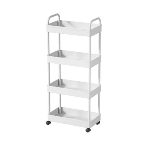 ᐉ Полиця на коліщатках пластмасова 4 яруси Білий • Краща ціна в Києві Україні • Купити в Епіцентр