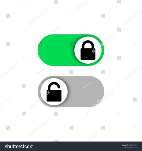 On Off Toggle Switch Buttons Lock Stock Vector Royalty Free 1270618735 Shutterstock