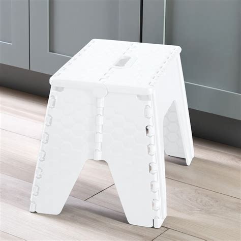 Simplify 1 Step 300 Lb Capacity Plastic Foldable Step Stool In The