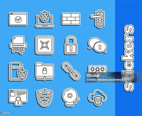 라인 클라우드 및 방패 설정 비밀번호 보호 안전 액세스 개인 데이터 보호 벽돌 안전 종이 분쇄기 기밀 Ssl 및 잠금 아이콘으로 사이트 보안 벡터 개성 개념에