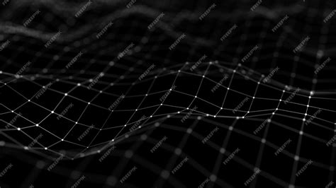 Premium Photo Technology Abstract Background Big Data Visualization Futuristic Dynamic Wave On