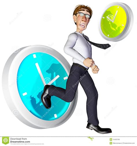 3d Businessman Time Pass By Stock Illustration Illustration Of