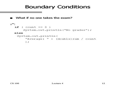 Boundary Conditions