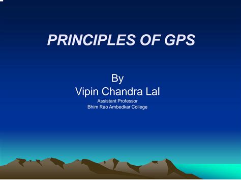 SOLUTION Principles Of Gps And Dgps Studypool