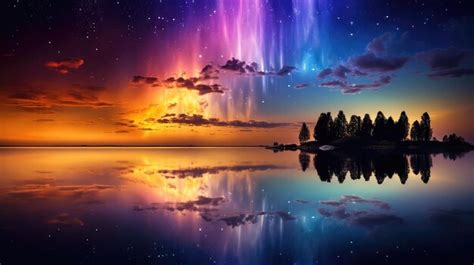 Premium Photo Colorful Glow Rainbow Background