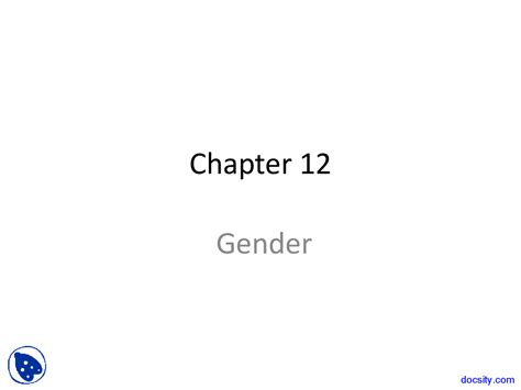 Gender Introduction Sociology Lecture Slides Docsity