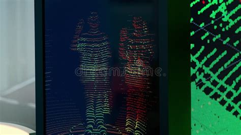 people using lidar sensor vision technology at festival stock video