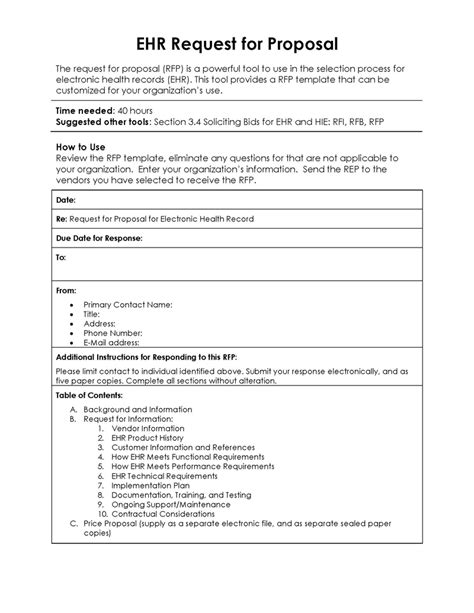 20 Simple Request For Proposal Rfp Templates