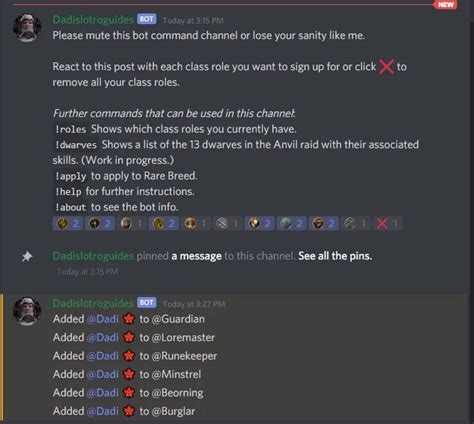 Discord Raid Bot Dadis Lotro Guides