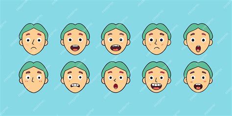 Premium Vector Face Expression 2d Vector Illustration