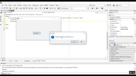 Delphi Beginner Message Dialog Youtube