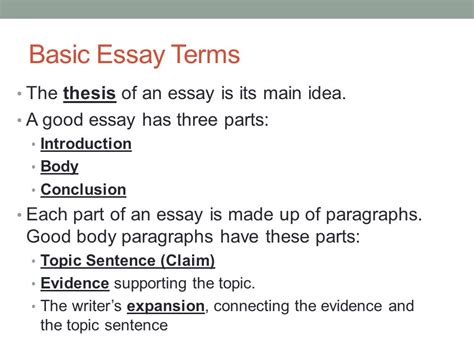 Essay Structure Introduction Body Conclusion Essay Structure Body And Conclusion Slideshare
