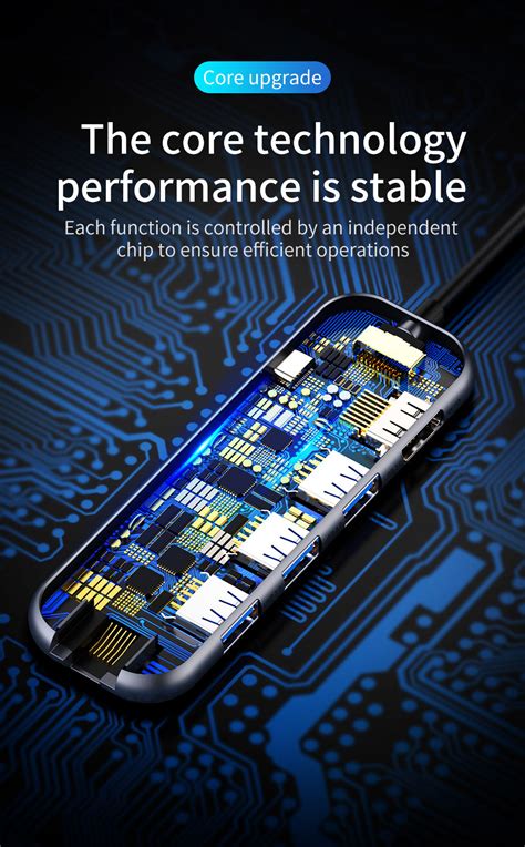 Baseus Multi Functional Hub Type C To 3xusb3 0 Hd4k Rj45 Pd Deep Gra Smartkoshk Stores