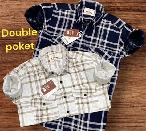 Checks Premium Cotton Primium Duble Pocket Copy Shirts Full Sleeves Party Wear At Rs In