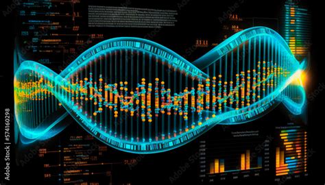 A Generative Ai Illustration Of 3d Dna Rendering Stock Illustration Adobe Stock