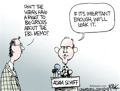 Political Cartoon Us Fbi Conspiracy Nunes Memo Adam Schiff White