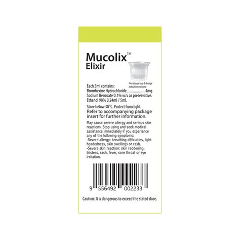Mucolix Elixir 90ml Xepa Guardian Singapore