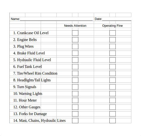 Checklist Excel Template Content Calendar Template