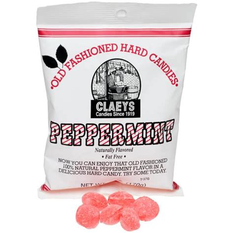 Claeys Hard Candy Drops Bags Peppermint 12 Piece Box Bestcandyshop