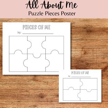 Back To School All About Me Puzzle Piece Identity Puzzle Poster Get