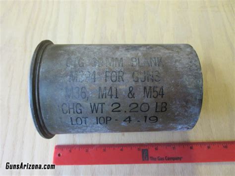 90mm Blank Artillery Shell Casing Wwii Era Other Oro Valley