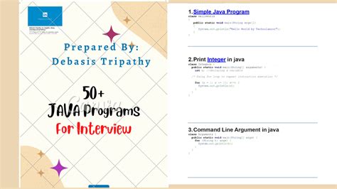 50 Java Programs For Interview Pdf