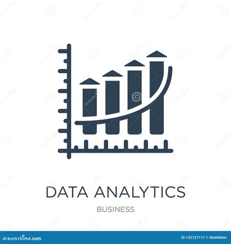 Data Analytics Upgoing Bars Chart Icon In Trendy Design Style Data Analytics Upgoing Bars Chart