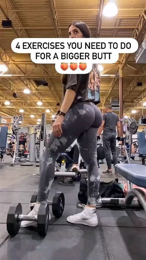 4 Exercises For Build A Bigger Butt 🍑🍑🍑 Butt Workout Workout Videos