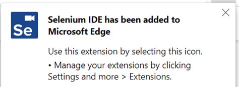 Download And Install Selenium IDE For Chrome Firefox Microsoft Ed
