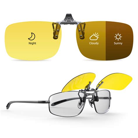 Goiteia Photochromic Clip On Night Driving Glasses Gpiteia
