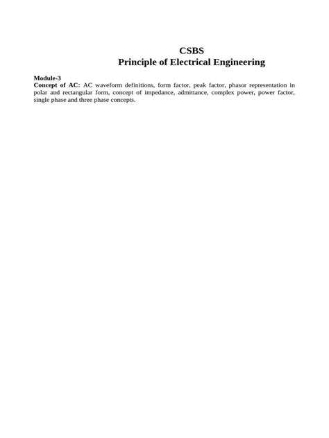 Electrical Circuits Lecture Notes Pdf
