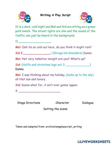 Teaching Script Writing Worksheets Printable Worksheets