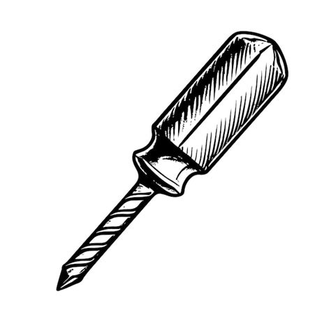 Premium Vector Hand Drawn Illustration Of Screwdriver