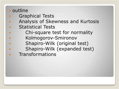 Ppt Biomedical Statistics Testing For Normality And Symmetry