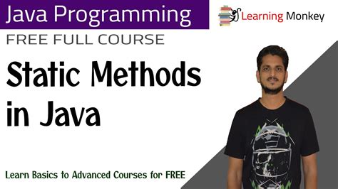 Static Methods In Java Lesson Java Programming Learning Monkey YouTube