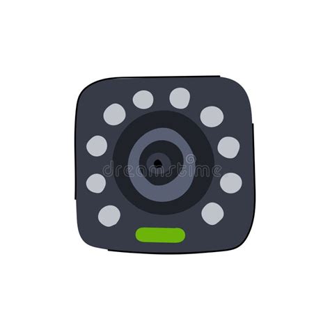 Innovation Facial Recognition Lock Cartoon Vector Illustration Stock