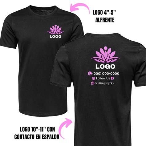 Camisa Corporativa Con Logo Al Frente Y Datos Al Dorso Algodón O