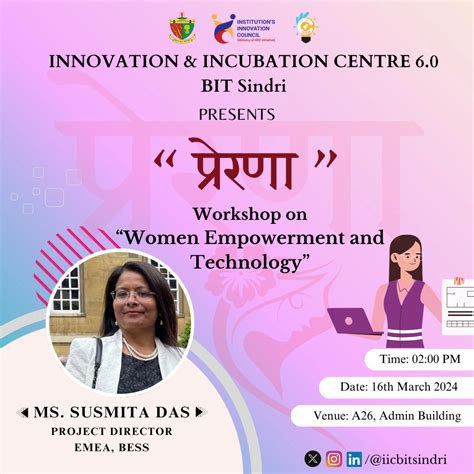 Susmita D On Linkedin I Am Delighted To Speak At A Webinar At Bit Sindri On 16mar24 On Women