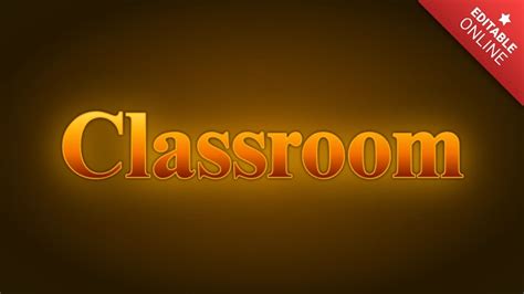 Classroom Gold Foil Text Effect Generator