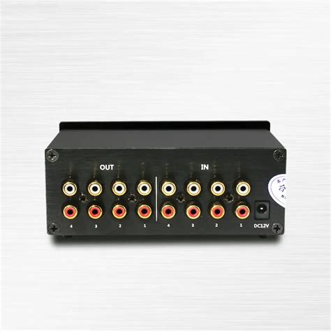 Audio Switcher 4 Input 4 Output Lossless Audio Signal Selector Box With