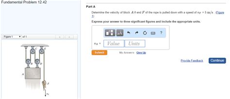 Solved Fundamental Problem Determine The Velocity Of Block Chegg