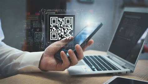 purchase payment via qr code stock illustration illustration of