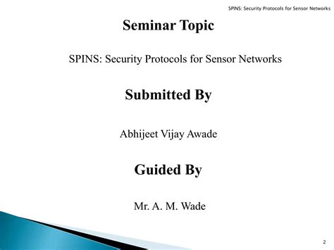 Spins Security Protocols For Sensor Networks Pptx Internet Of Things Internet